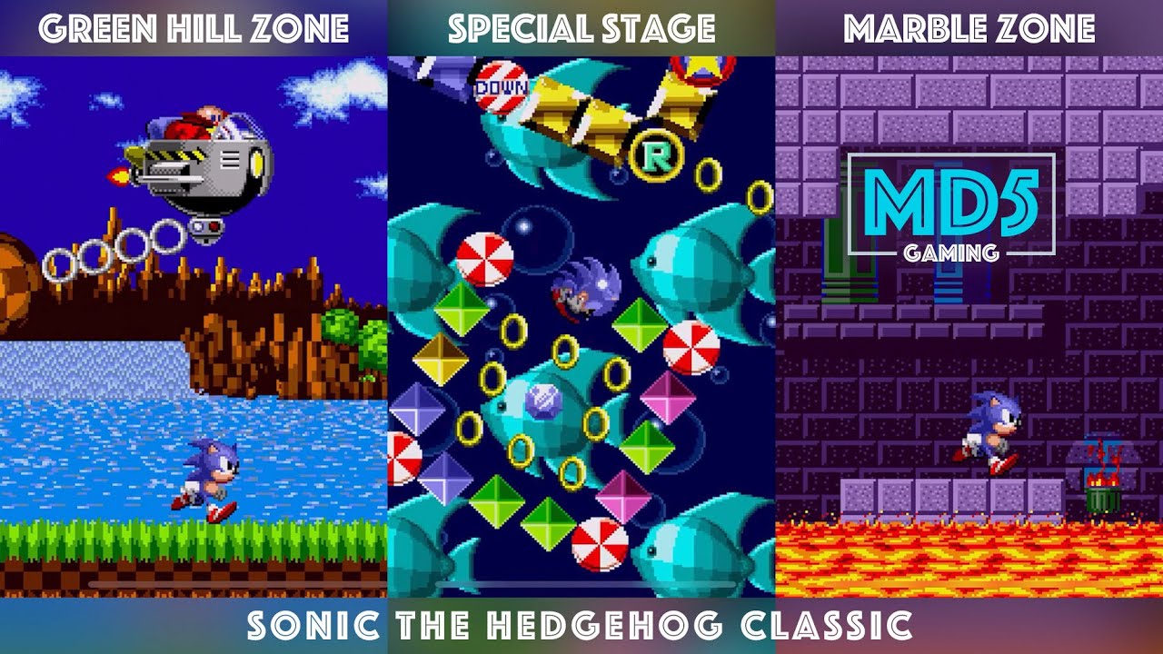 Sonic the Hedgehog 🌀 – Green Hill Zone, Special Stage, Marble Zone ...