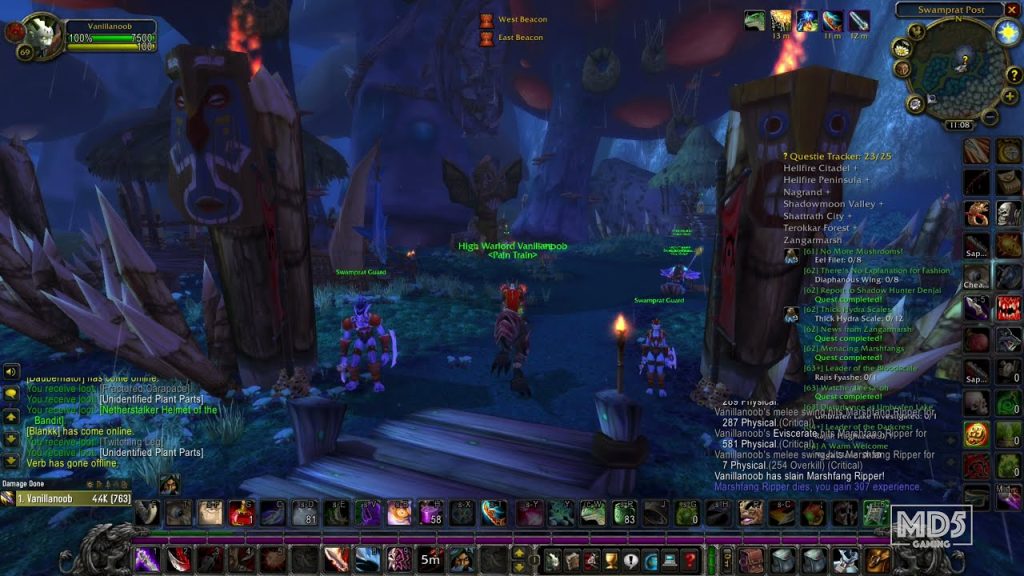 TBC Classic Dinging Level 70 Undead Horde Rogue Zangarmarsh – World of ...